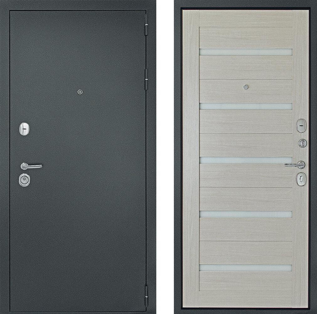 Входная дверь Рубиус царга лиственница 960х2050 левая наружу