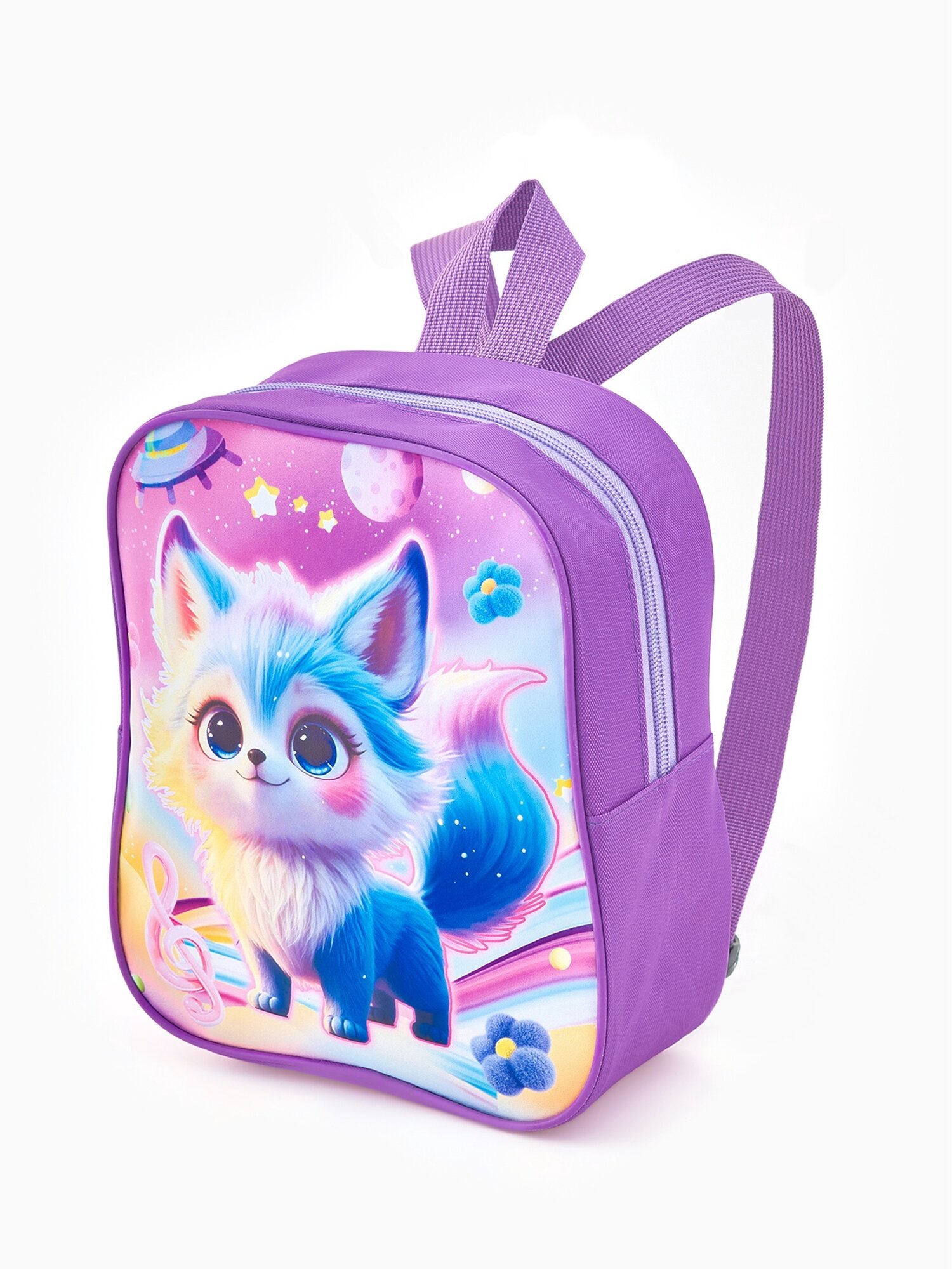 Рюкзак детский «Выбражулька», для девочки, на молнии, размер 20.5×9×24 см, сиреневый