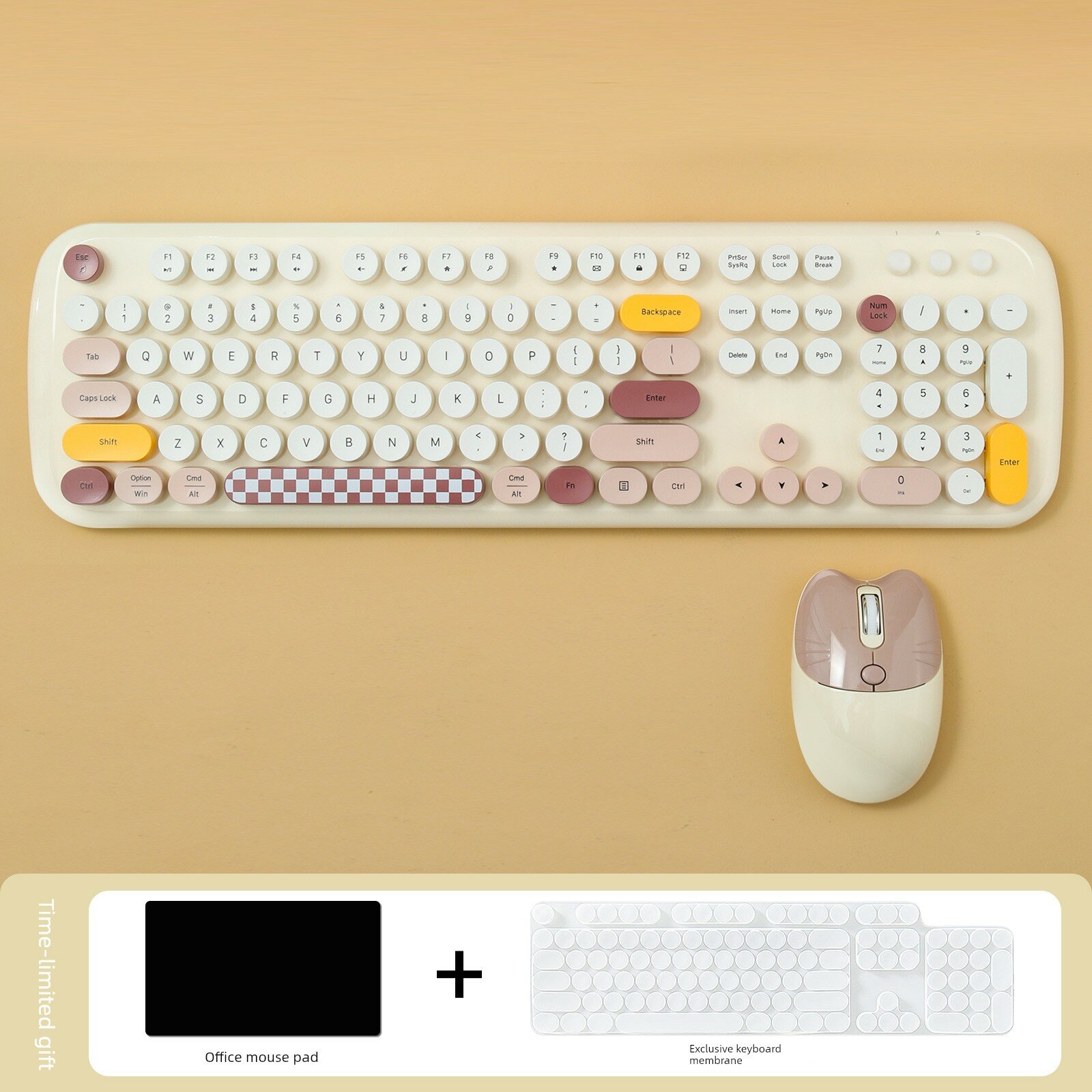 Беспроводной комплект клавиатуры и мыши Mofii Zero для девочек, для компьютера, ноутбука, офисной работы, приятный на