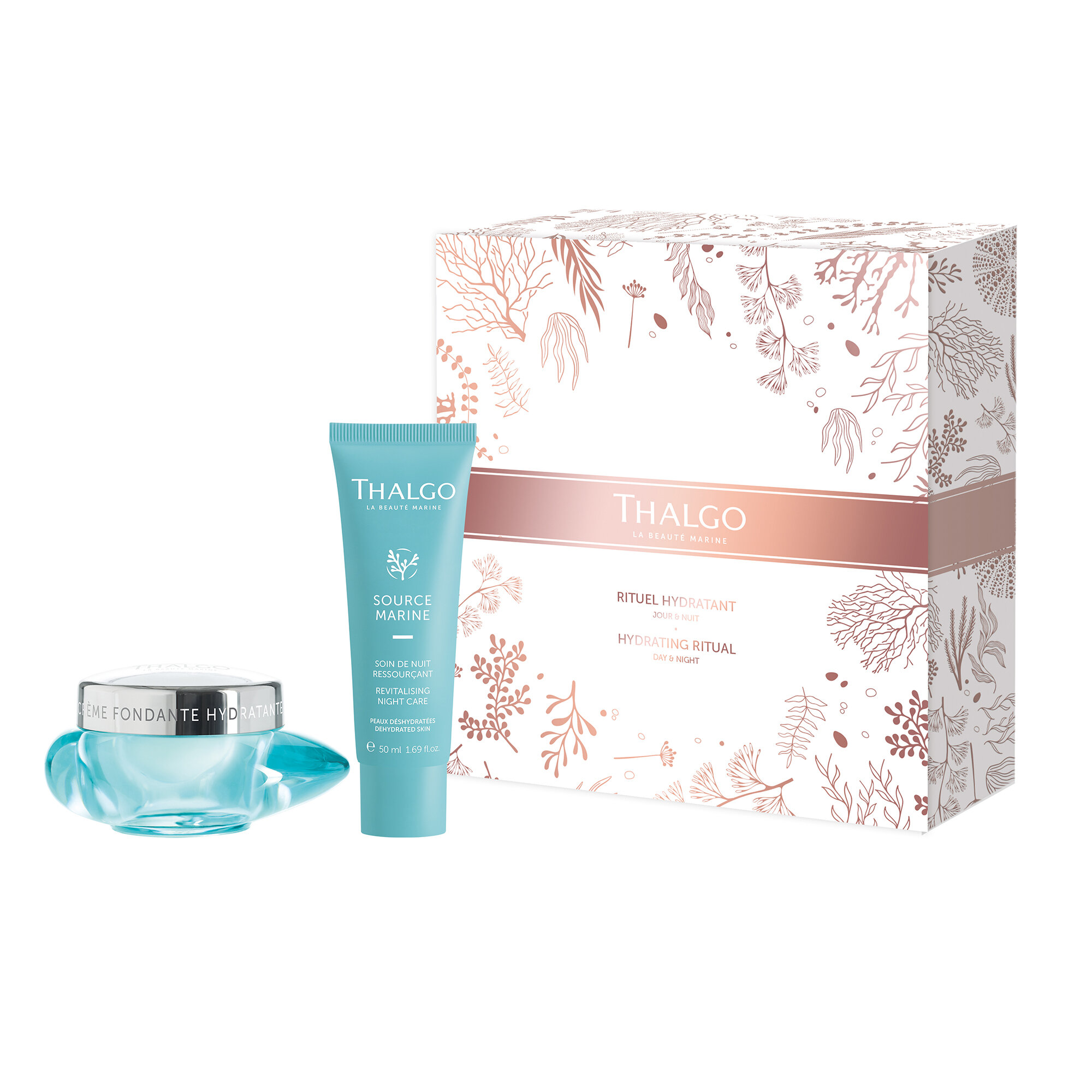 Подарочный набор Thalgo Source Marine увлажняющий уход для лица днем и ночью 100 мл