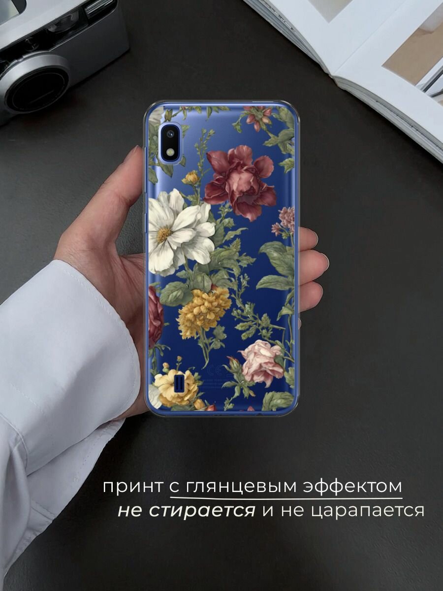 Чехол на Samsung Galaxy A10 / Самсунг Галакси А10 с принтом Акварельные цветы 2 — фото 1