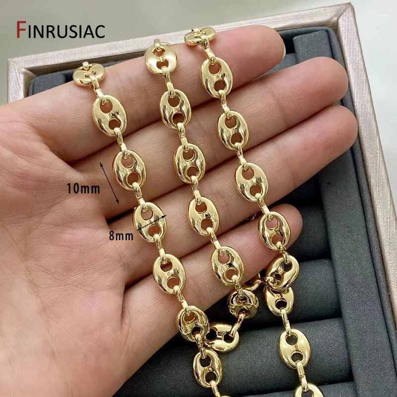 Золотая цепочка FINRUSIAC 14K Gold Plated, 0.5 meter