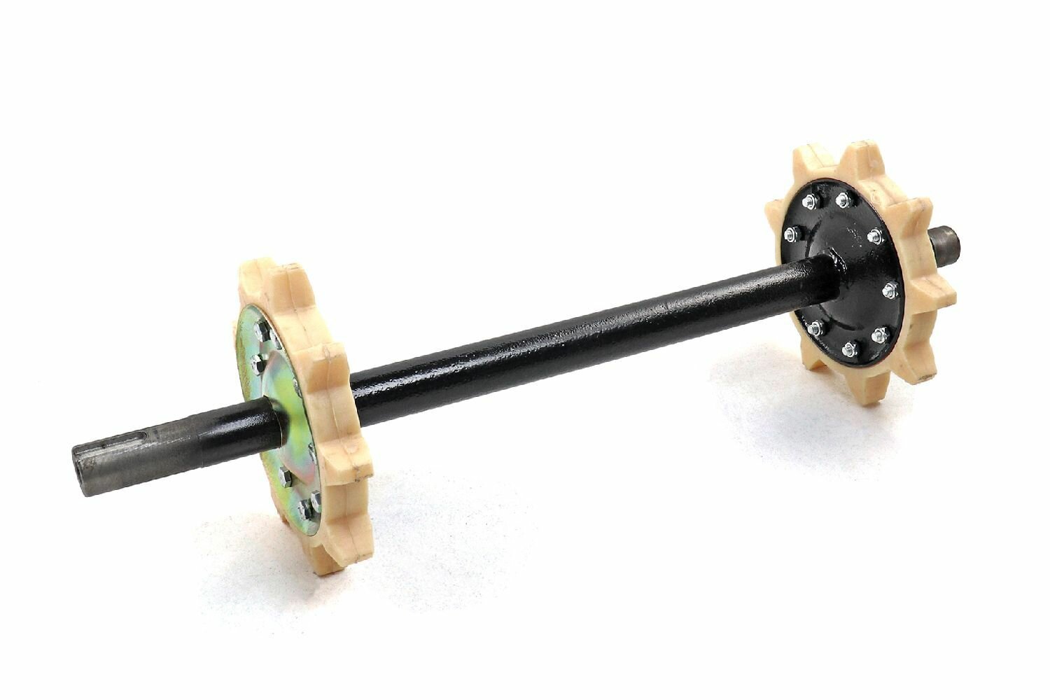 Вал ведущий мотобуксировщика "Север" в сборе со звёздами (с шпоночным пазом)