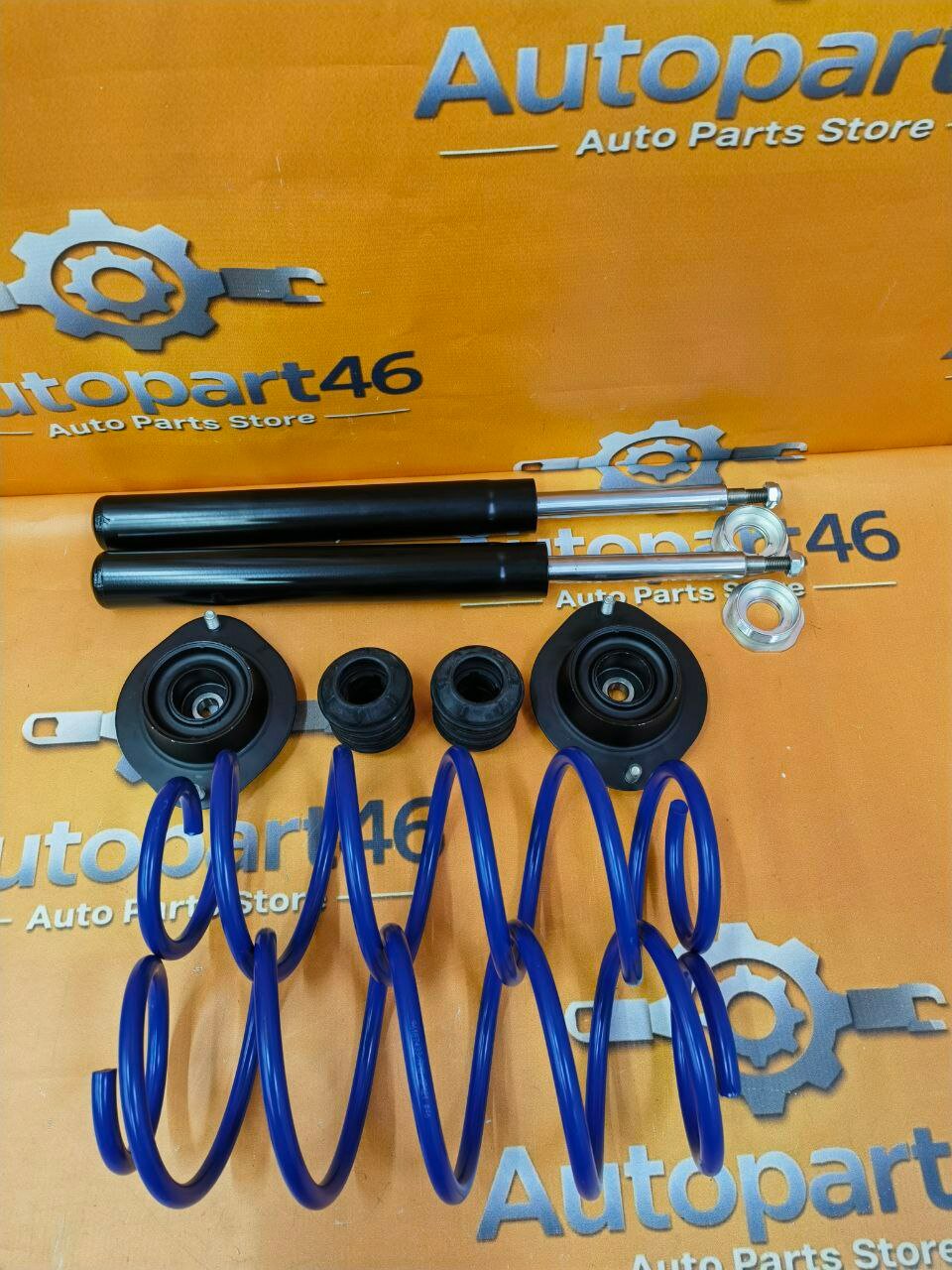 Амортизаторы передней подвески газовые в сборе с опорами, пружинами и отбойниками Дэу Нексия Daewoo Nexia Комплект на 2 стороны