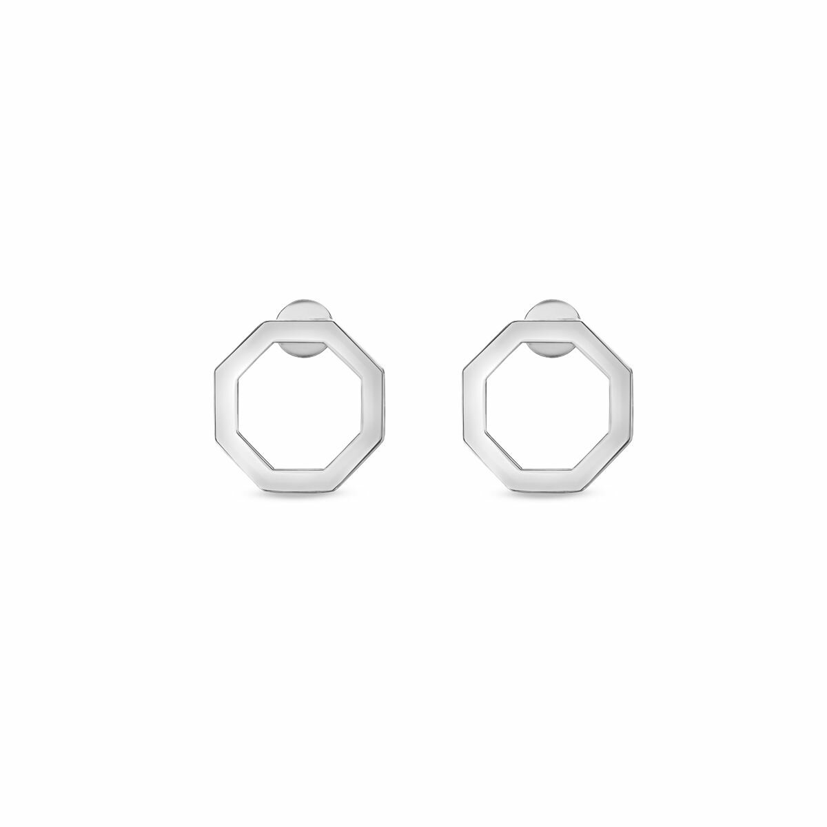 Серьги пусеты FLEUR DE NEIGE JEWELRY, серебро, 925 проба, длина 1.2 см, , серебристый — фото 1