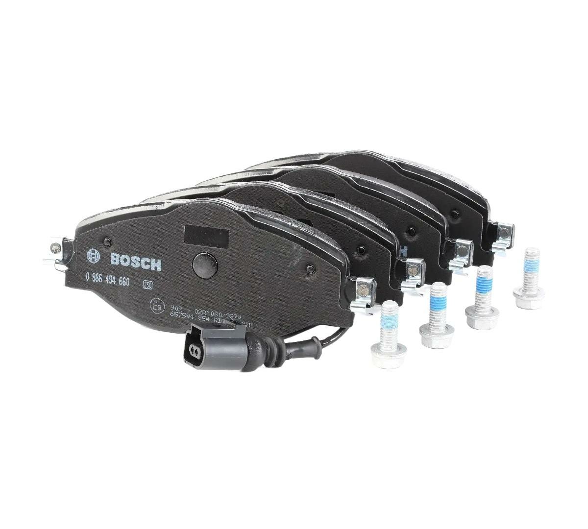 Колодки тормозные BOSCH 986494660 передние, Audi A3 1.2, 1.4, 1.8, 1.6 D, 2.0 D 04, 12-