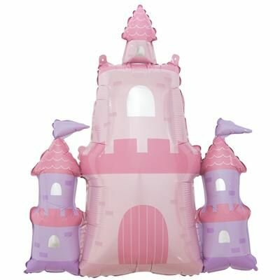 Воздушный шар фольгированный весёлая затея Замок принцессы, розовый, 31"