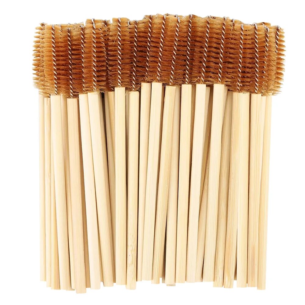 Бамбуковые щетки для туши andralyn 100pcs Coffe