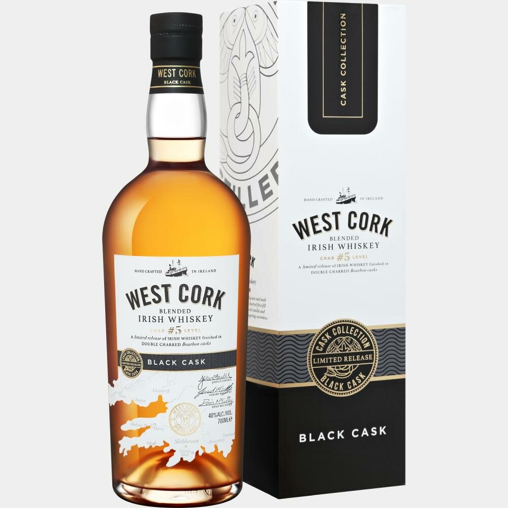 West Cork Black Cask Blended Irish Whiskey (gift box)