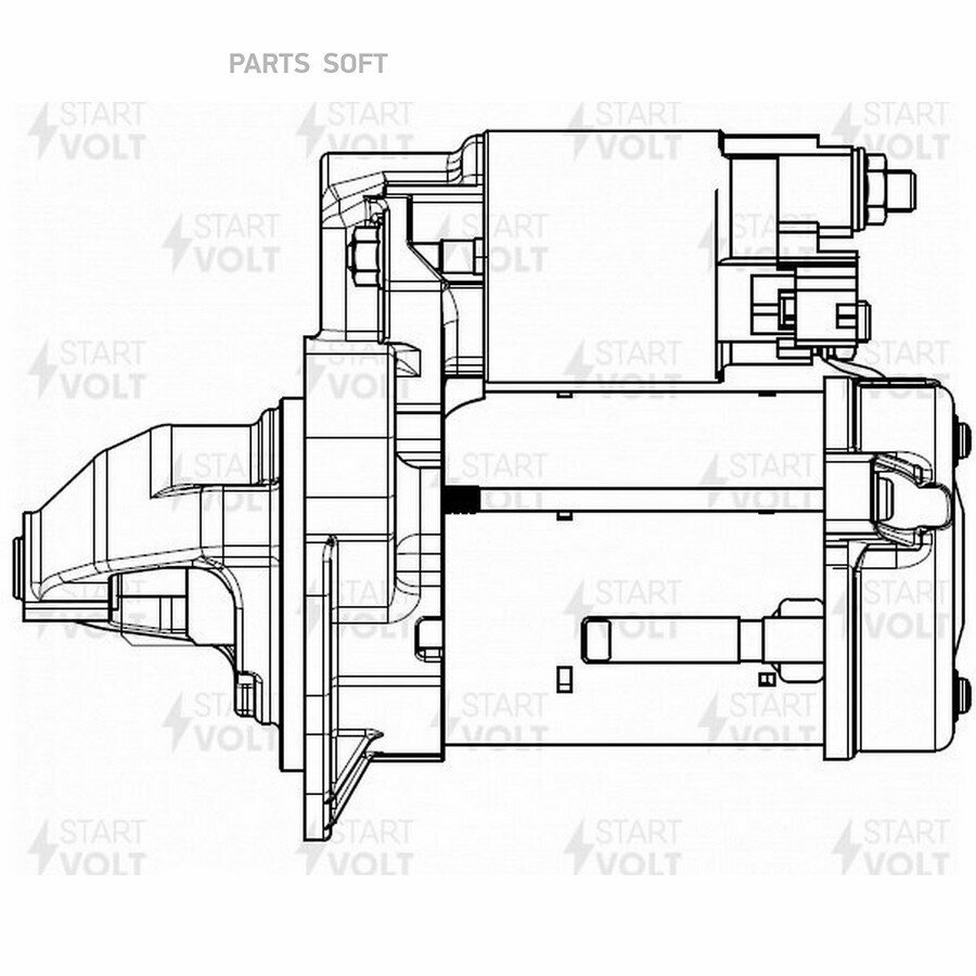 Стартер TOYOTA COROLLA E150 (08-) 1.33I 1,3кВт от официального дистрибьютора, STARTVOLT, артикул LST1906