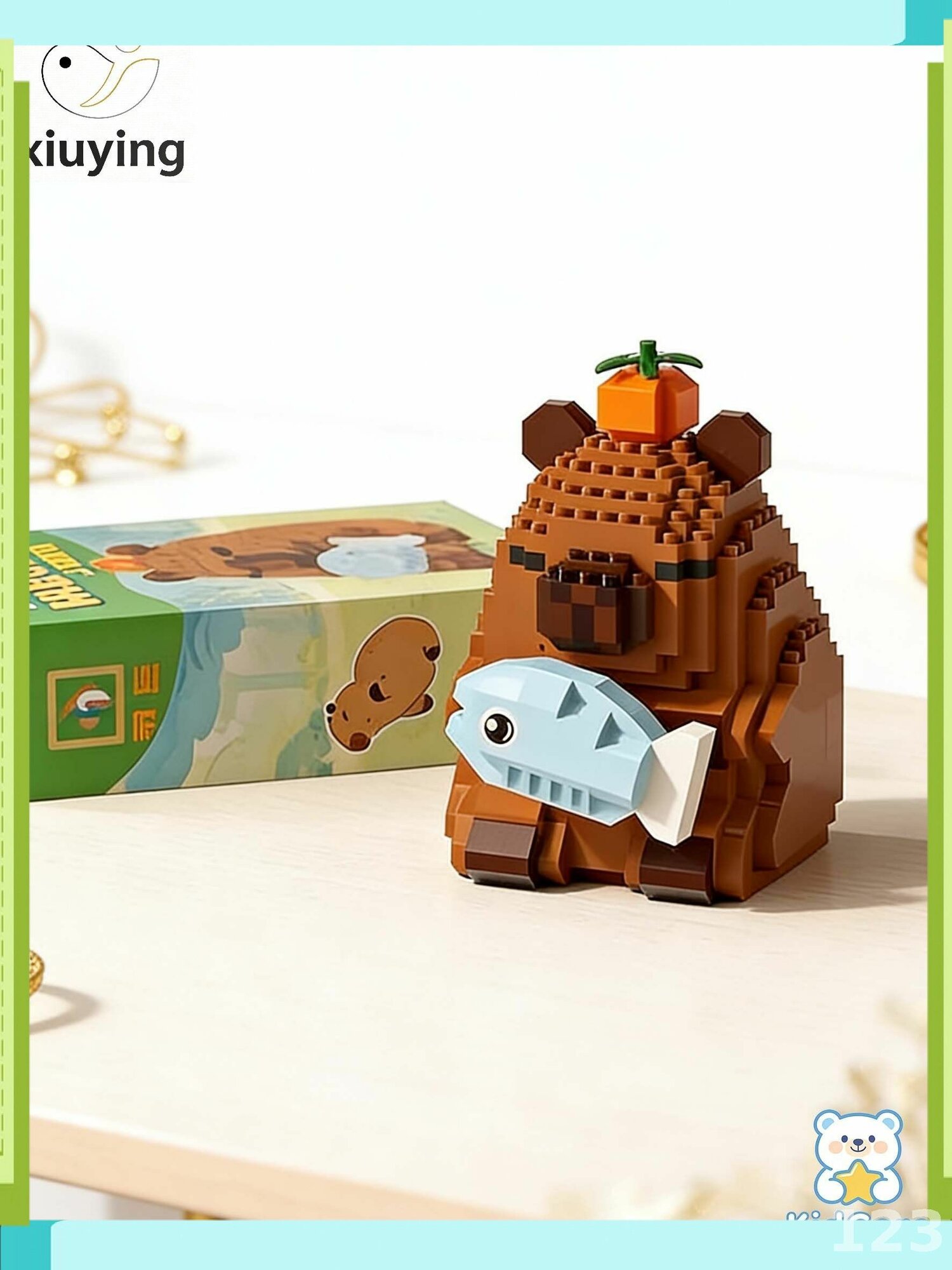 Эксклюзивный конструктор для детей от 6 лет с фигуркой капибары, совместимый с блоками