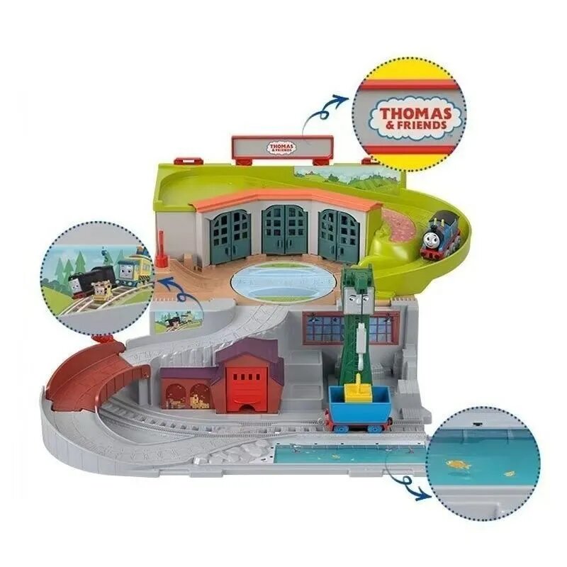 Набор переносного поезда Thomas & Friends Sodor с литым под давлением двигателем Томаса HHN24