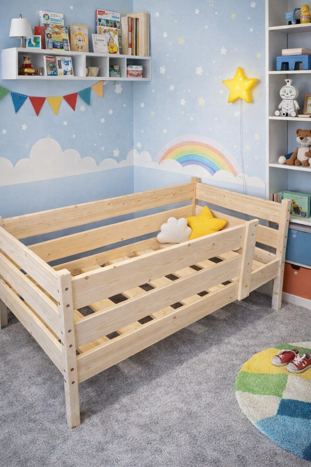 Кровать детская с бортиком "Фабрика доступной мебели"