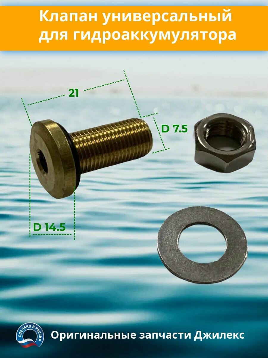 Клапан гидроаккумулятора латунный (з-д Джилекс)