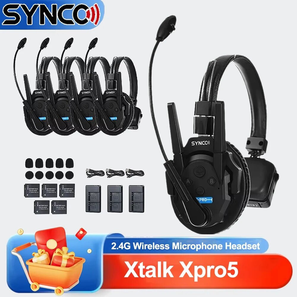 Беспроводная система внутренней связи Synco Xtalk XPro5 с 5 гарнитурами