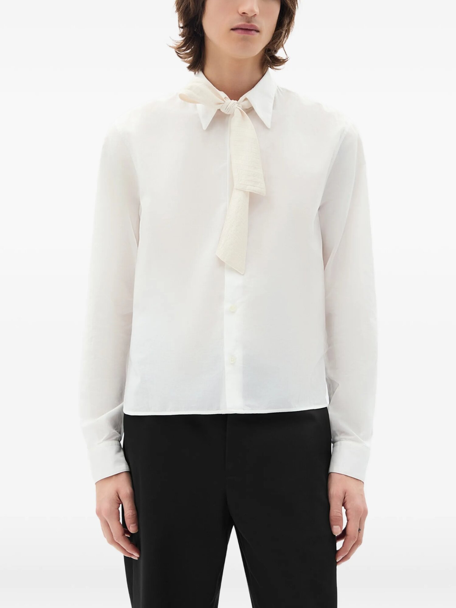 Рубашка Ann Demeulemeester Stack, размер 52, бежевый/белый — фото 1