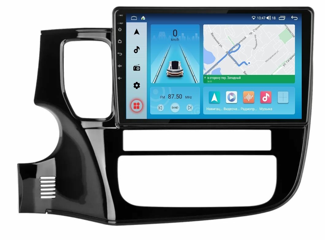Магнитола Epic T18 Mitsubishi Outlander 3 2012-2022 - Android 12 - Процессор 8 ядерный - Память 4+64Gb - Carplay - DSP 36 полос - 4G(Sim)