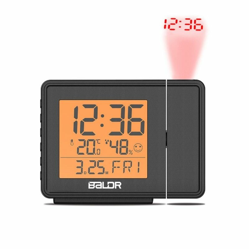 Часы проекционные BALDR B0367STHR, черный