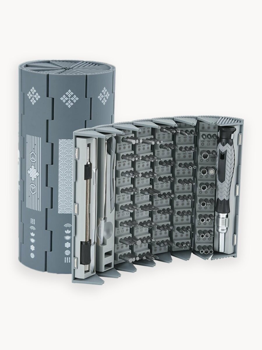 Набор инструментов King'sdun 128в1, для точных работ, магнитный наконечник, со сменными битами