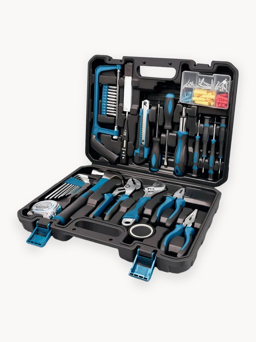 Набор инструментов для дома и автомобиля в кейсе, профессиональный набор, 140 предметов