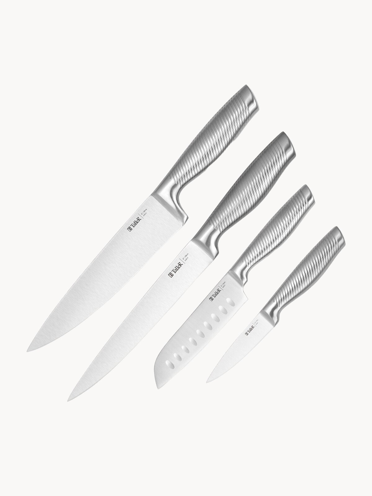 Набор кухонных ножей TalleR TR-98249 Импульс, острые 4 шт, нержавеющая сталь