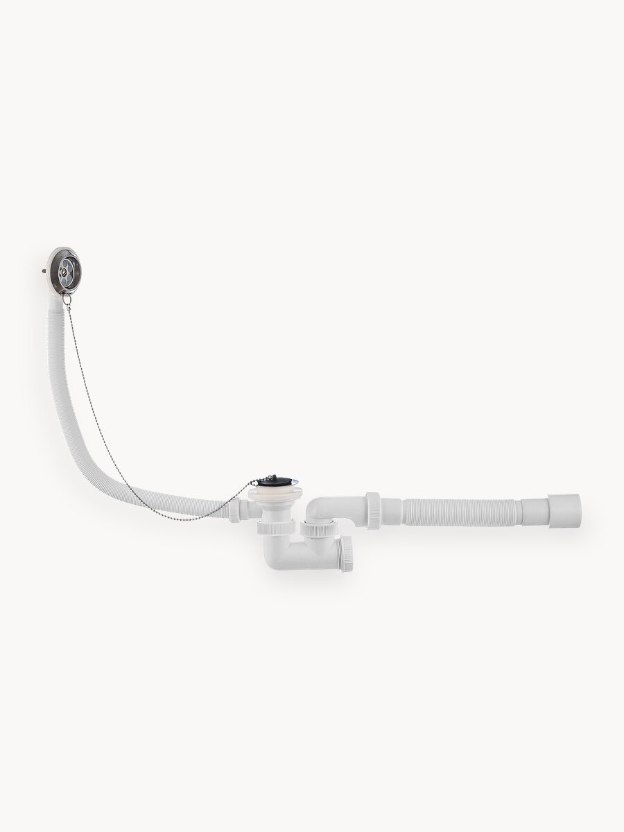 Слив-перелив для ванной Wirquin 30718061 с регулируемым сифоном и гибким соединением