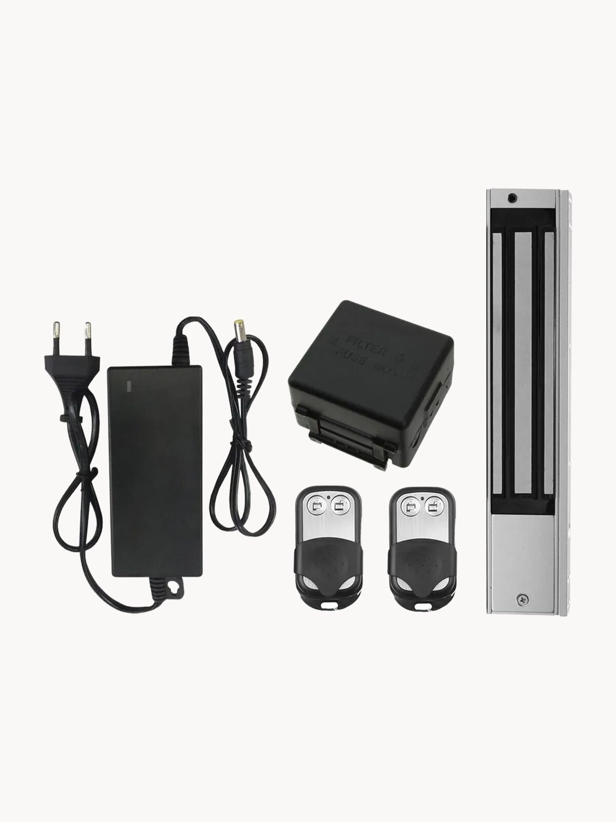 Электромагнитный замок 280 кг на дверь с радио брелком / пультом