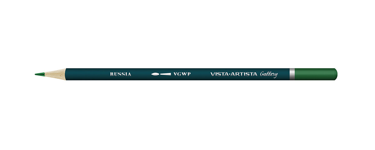 Карандаш акварельный "VISTA-ARTISTA" "Gallery" VGWP художественный заточенный 612 Зеленый (Green)