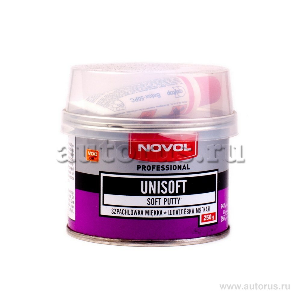 Шпатлевка unisoft полиэфирная, 0,25кг novol 1150