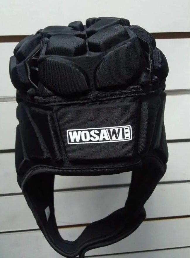 Для регби Шлем размер М регбийный с регулировкой размера защита головы Черный