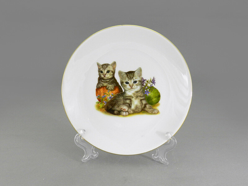 Тарелка "Котята" мелкая подвесная 19 см.