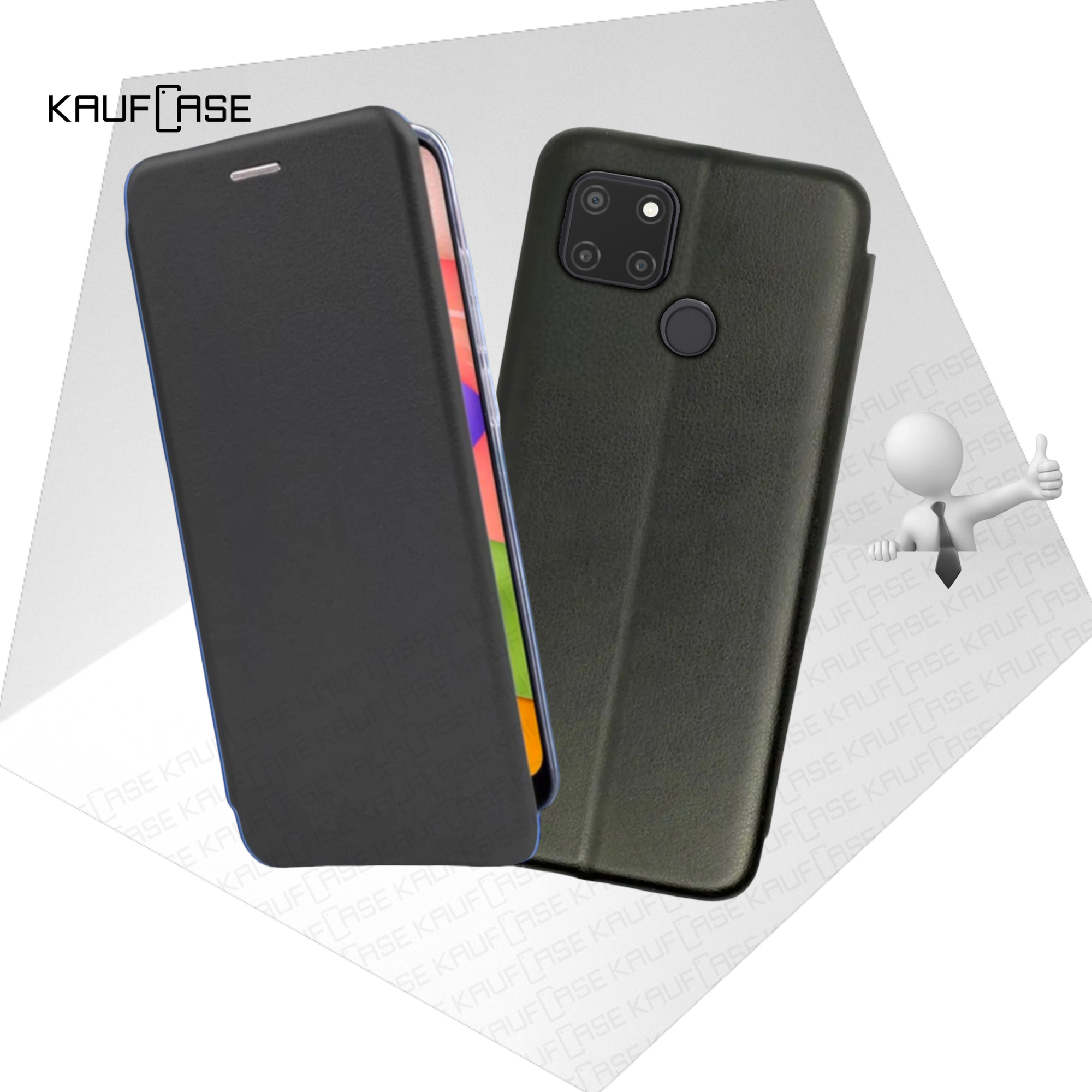 Чехол книжка для телефона Realme C21Y /C25Y (RMX3263/ 3269) (6.5"), черный. Текстура под кожу