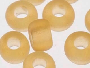 Бисер Preciosa 10050/1 Прозрачный янтарный, матовый (10/0) 2.3 мм, 5 г, цена за 2 уп.