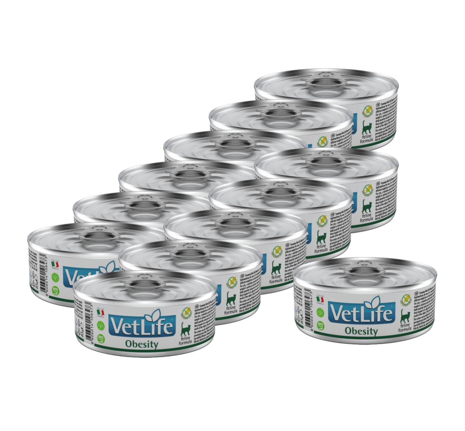 VET LIFE паштет для кошек обесити 0,085 кг х 12 шт.