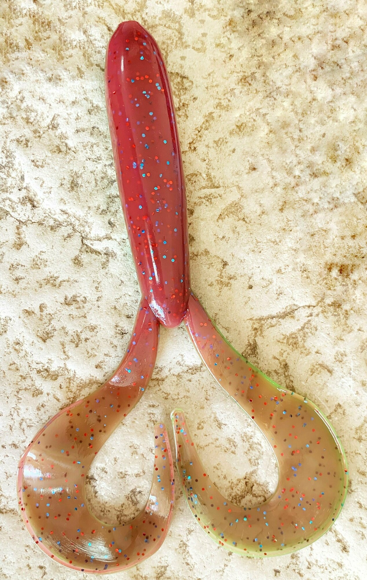 Мягкая крупная силиконовая приманка Pike Frog Ширасу, цвет Розово-желтый/Pion Сhartreuse, вес 50 гр, уп. 1 шт.