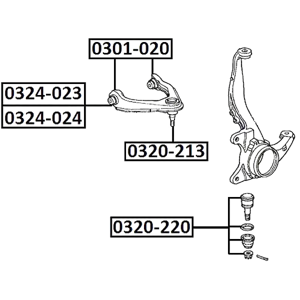 ASVA 0320220 (51220S04003 / 51220SR3003) опора шаровая Honda (Хонда) Civic (Цивик) 1995-2001 ej9 / ek1 / ek3 / ek4 Honda (Хонда)