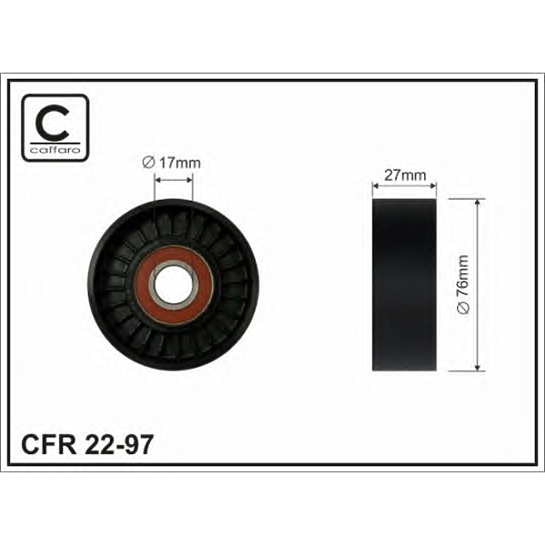 CAFFARO 22-97 (271200027 / 2712000270) ролик натяж-ля ремня
