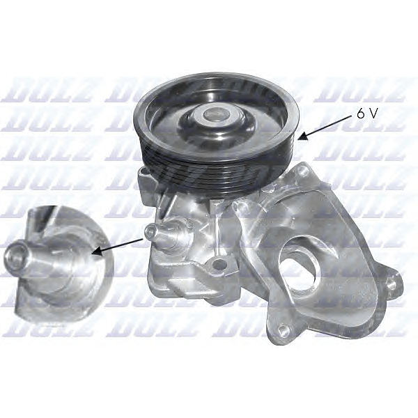 DOLZ B236 (101126 / 10815016 / 11517801063) насос водяной BMW (БМВ) e90 / e91 / e83 3.0d m57n306d5 06