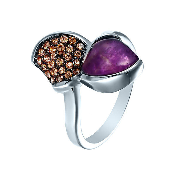 Кольцо, серебро, 925 проба