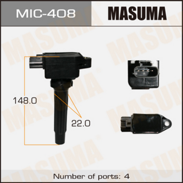 MASUMA MIC-408 (PE0118100 / PE2018100 / PE2018100A) катушка зажигания Mazda (Мазда) cx-5, 2, 3, 6 11-