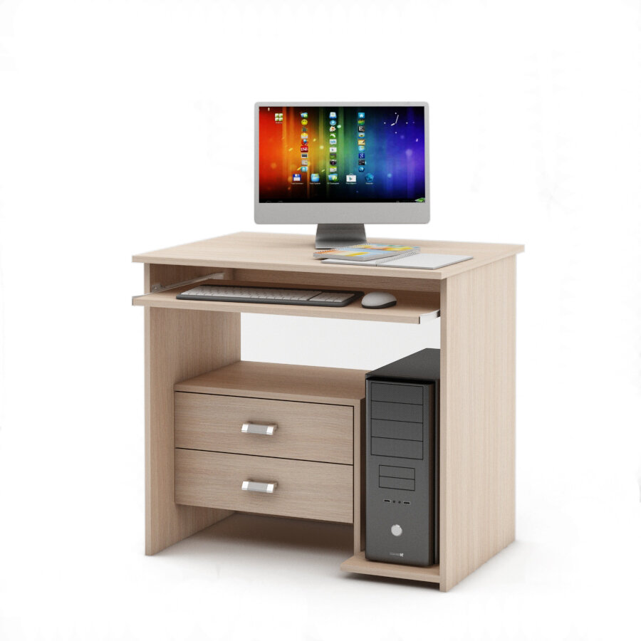 Компьютерный стол "Имидж (Арсенал) 34", 80x60x75см, отделение для системного блока