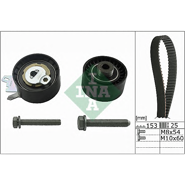 INA 530 0471 10 (00000831K3 / 026530047110 / 045137) комплект грм Citroen (Ситроен) / Peugeot (Пежо) 1.8 / 2.0i 16v 2004 = (ролик