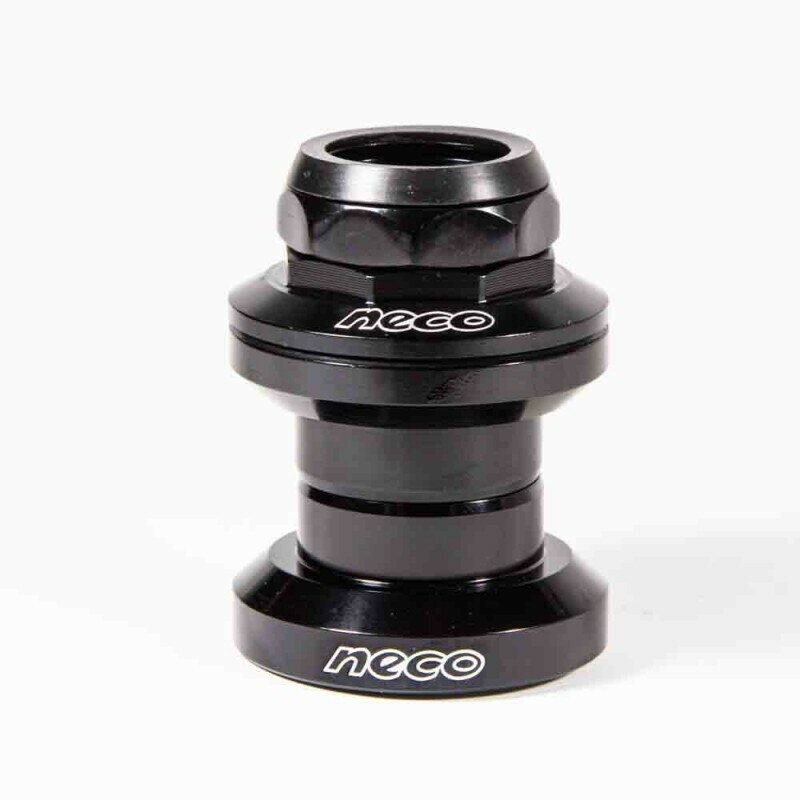 Рулевой набор велосипедный для колонки H671 1"X24T(22.2x30x27мм) внешний резьбовой, картридж подш, алюм чашки, черный NECO