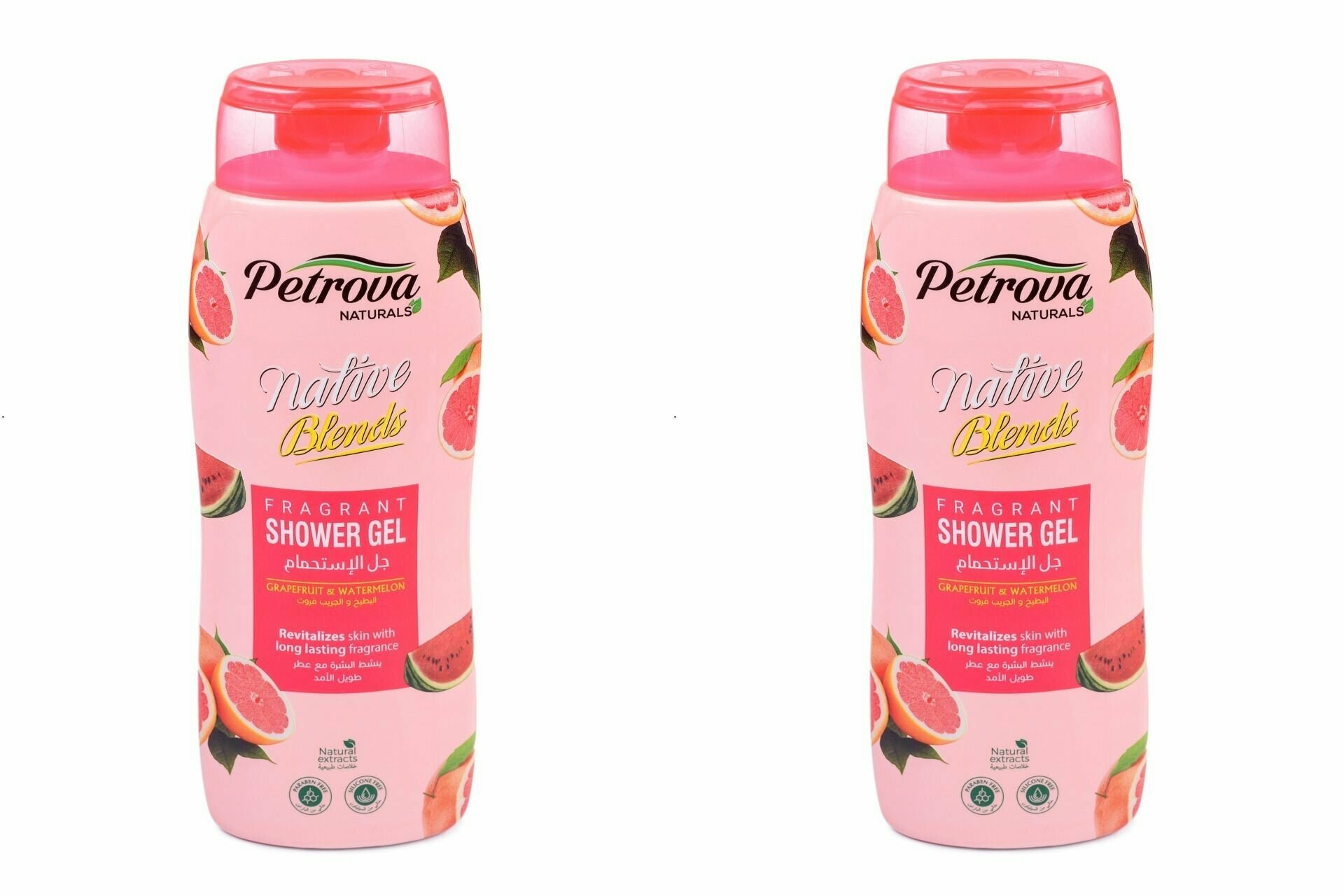 Petrova гель для душа "Витаминный коктейль - грейпфрут и арбуз", 240 мл 2 шт