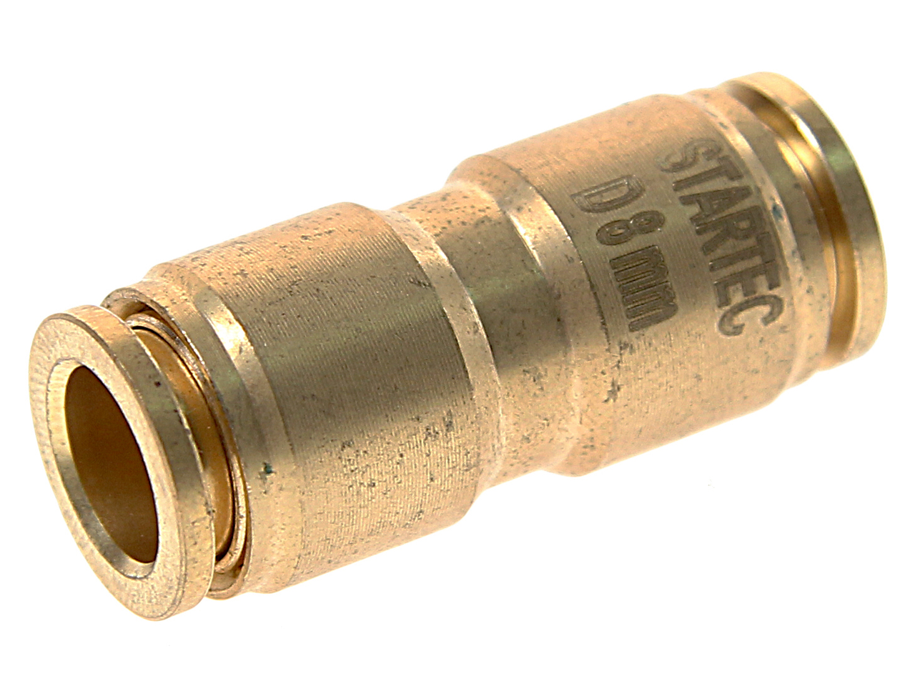 Соединитель трубки ПВХ, полиамид d=8мм прямой латунь STARTEC