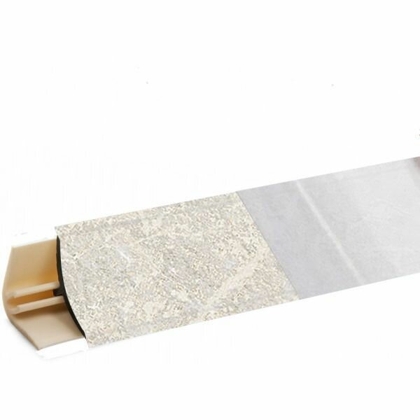 Плинтус для столешницы Korner LB15 с кабель-каналом мягкий край 15х15x3000 мм ПВХ, Королевский опал светлый