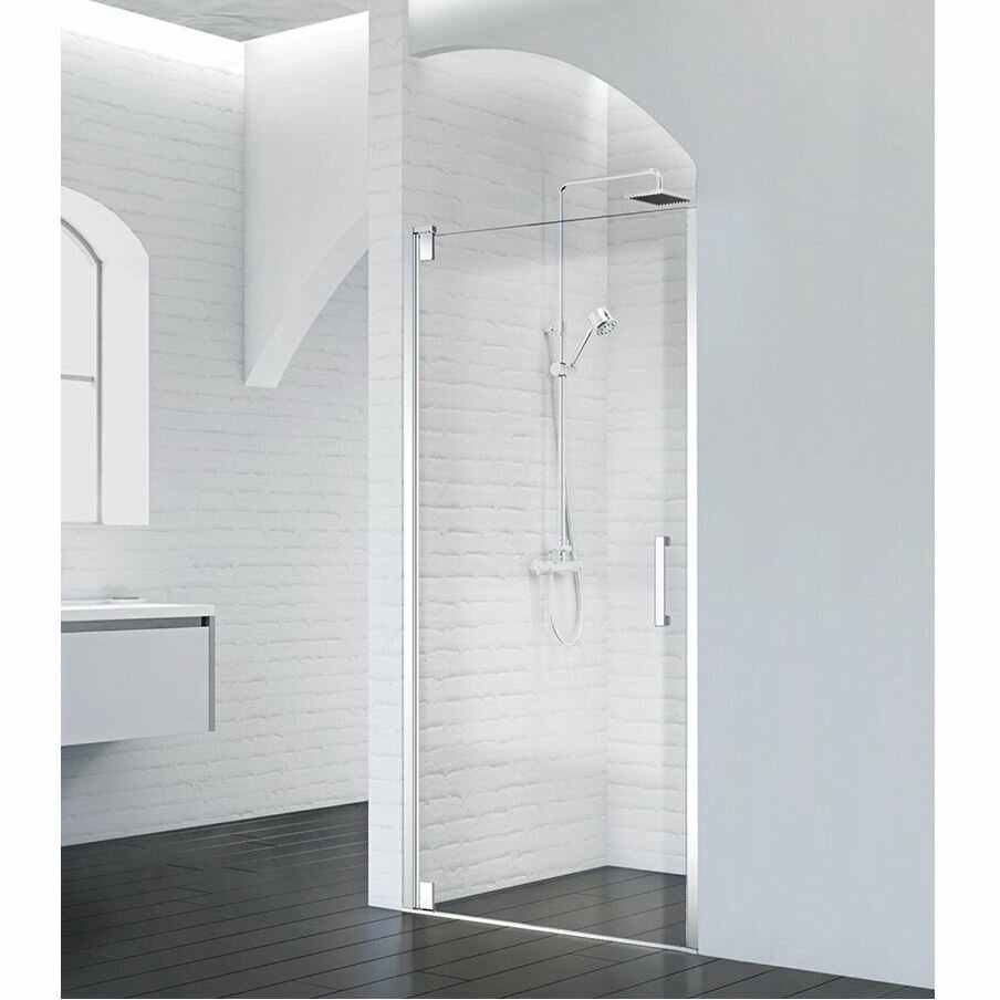 Душевая дверь BelBagno MARMI-B-1-90-C-Cr хром, стекло прозрачное 8 мм (1950х900)