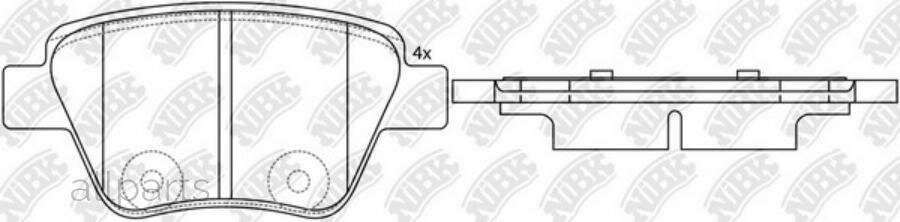 NIBK PN0550 Колодки тормозные задние NIBK PN0550
