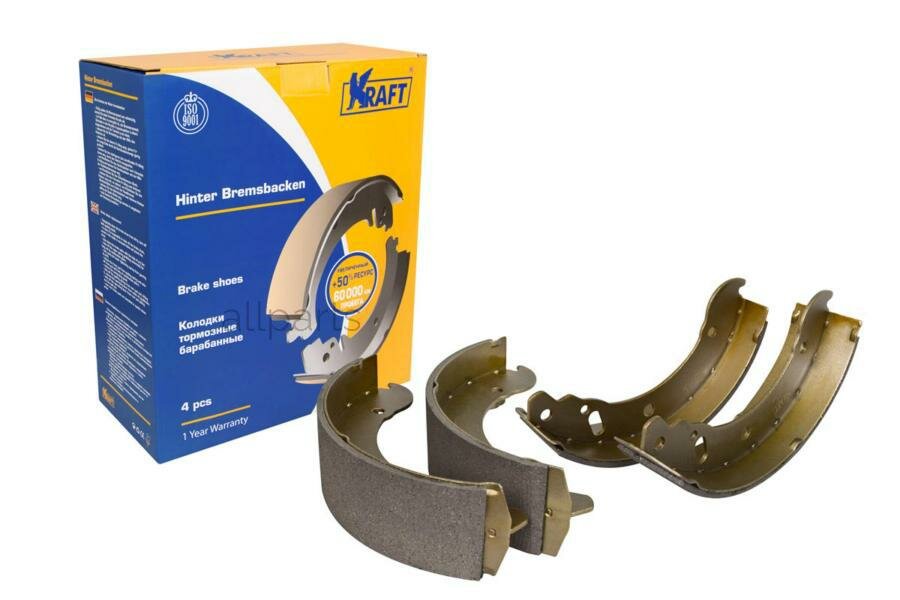 KRAFT KT091358 комплект барабанных торм. Колодок 3302