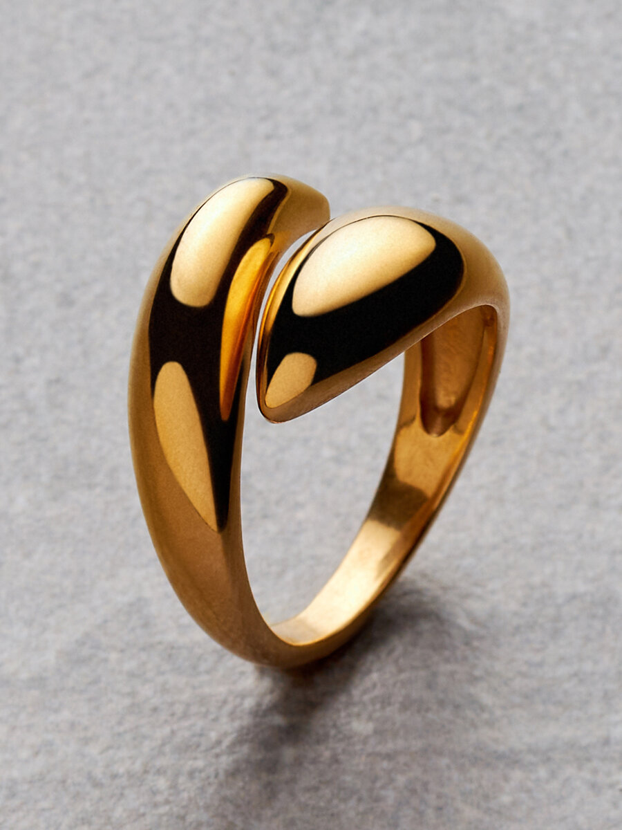 Кольцо обручальное, серебро, 925 проба, золочение